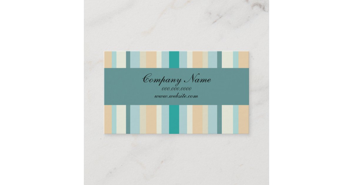 Seashore Stripes Pattern Business Card | Zazzle