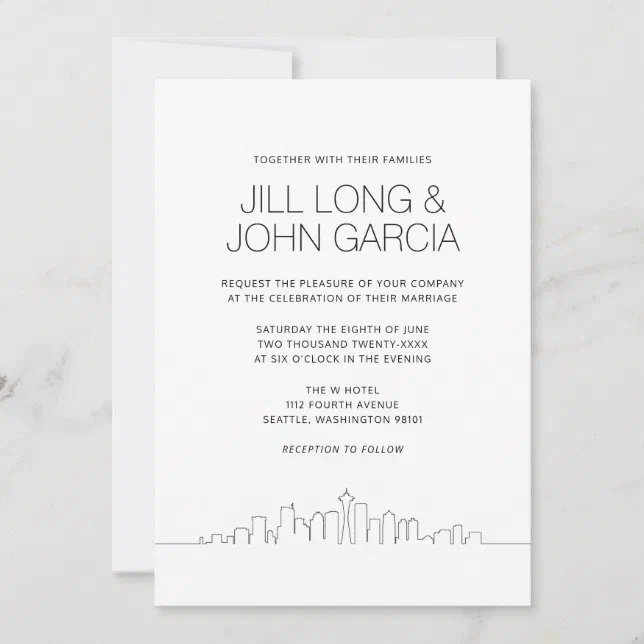 Seattle Wedding Invitation | Zazzle