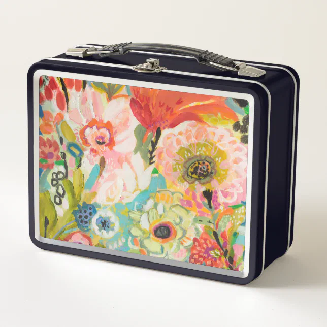 Secret Garden Floral III Metal Lunch Box | Zazzle