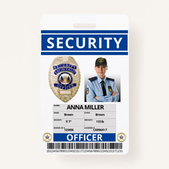 Security Officer Create Your Own Guard ID Badge | Zazzle.co.uk