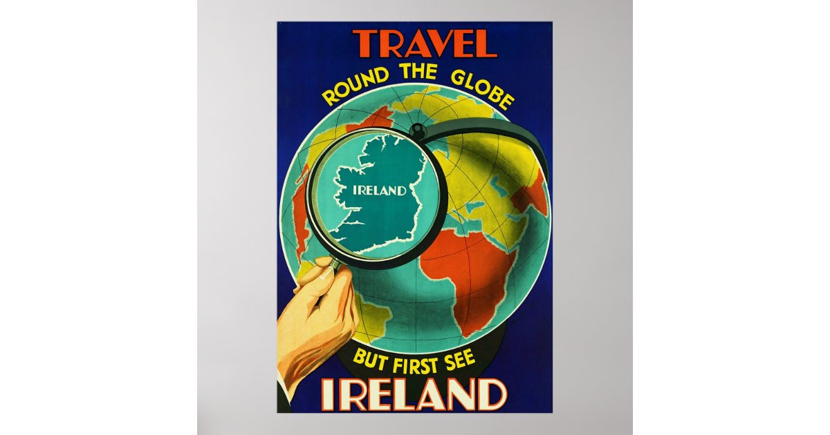 See Ireland ~Vintage Irish Travel Poster. Poster | Zazzle