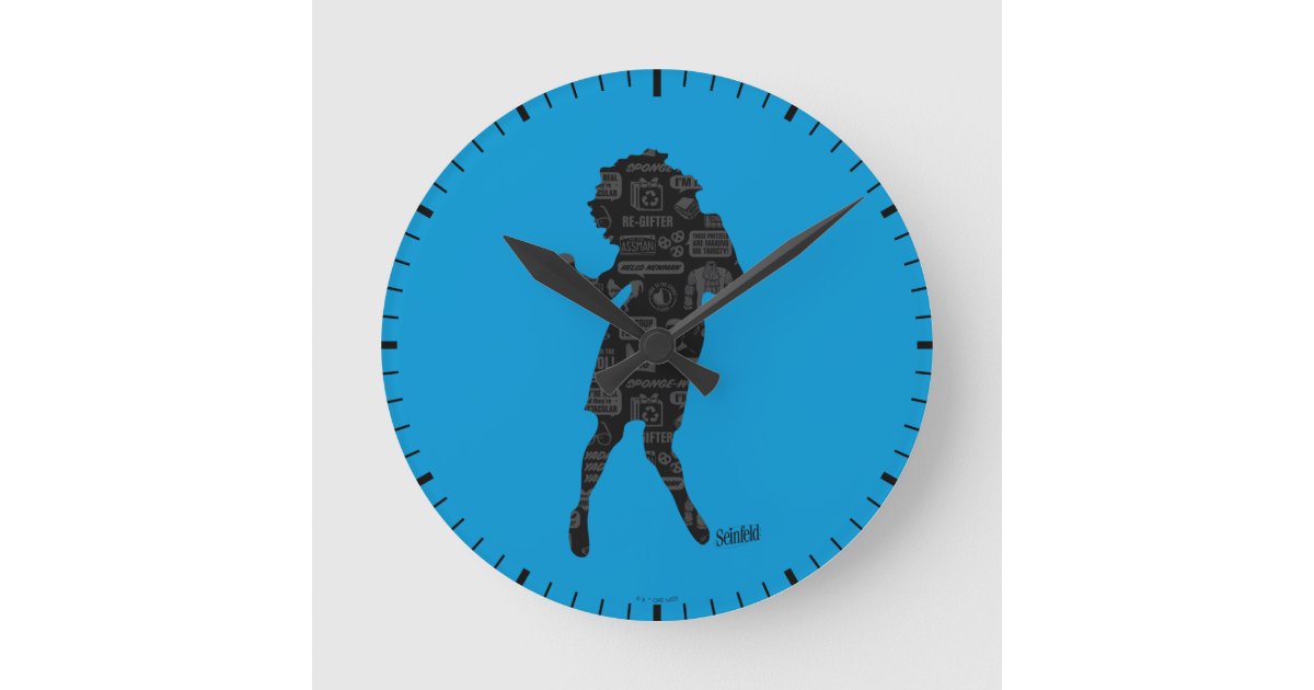 Seinfeld | Elaine Dance Silhouette Round Clock | Zazzle