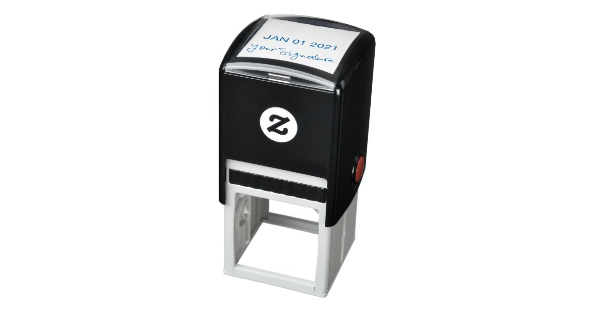 Self-Inking Date and Signature Stamp | Zazzle