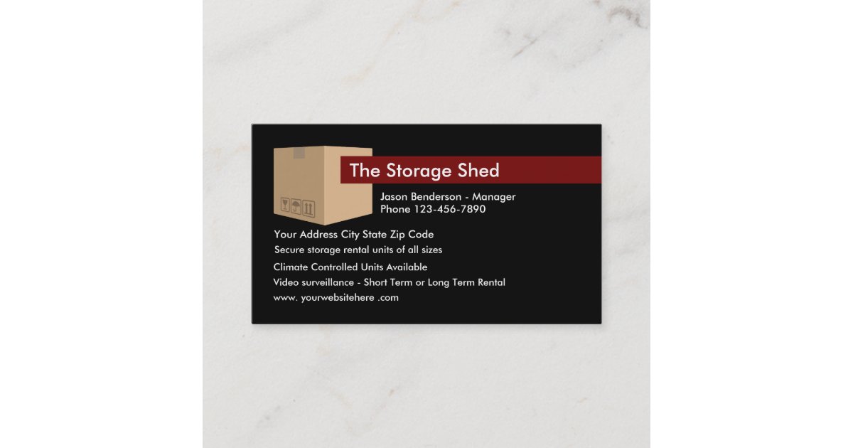 Self Storage Businesscards Business Card | Zazzle