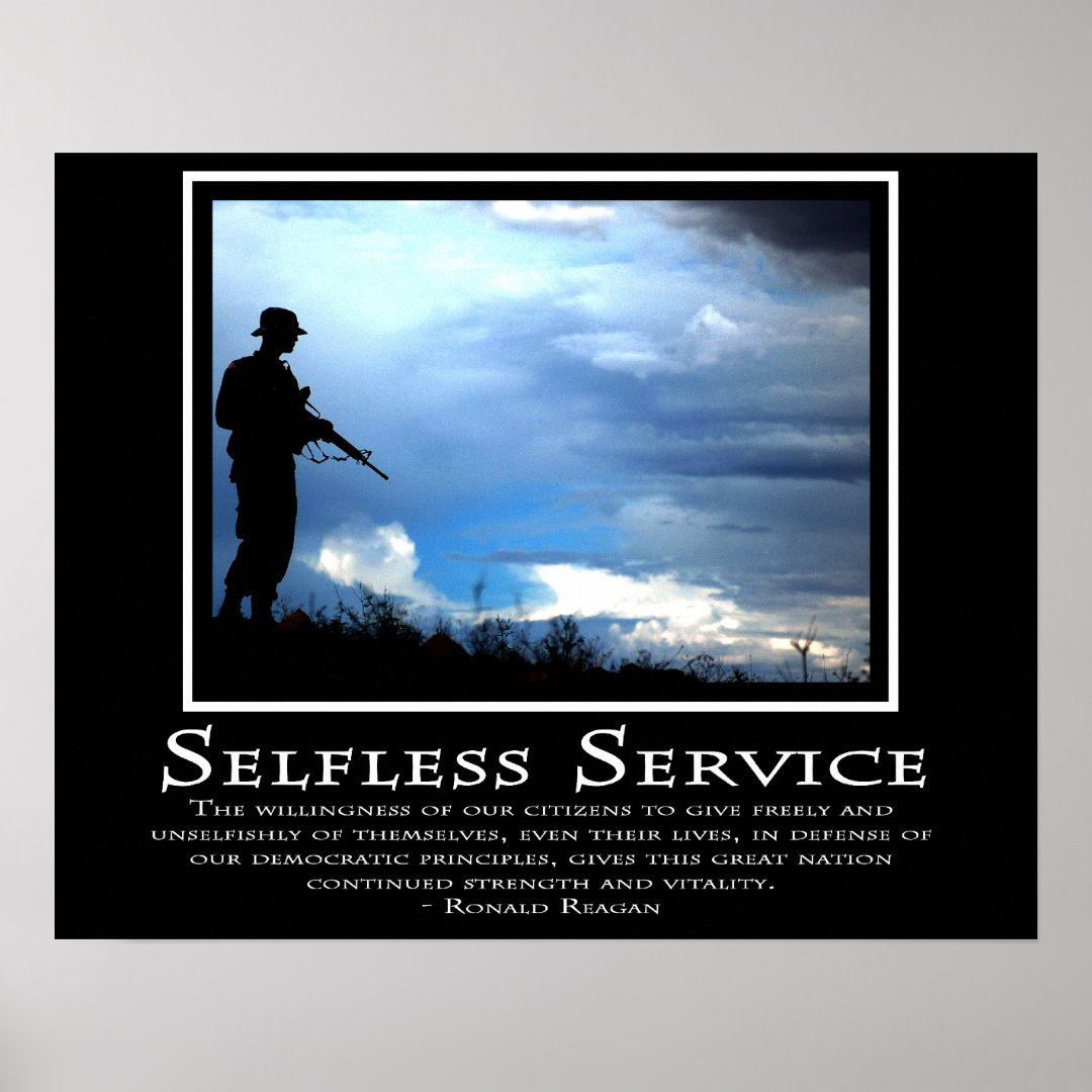 Selfless Service Poster | Zazzle