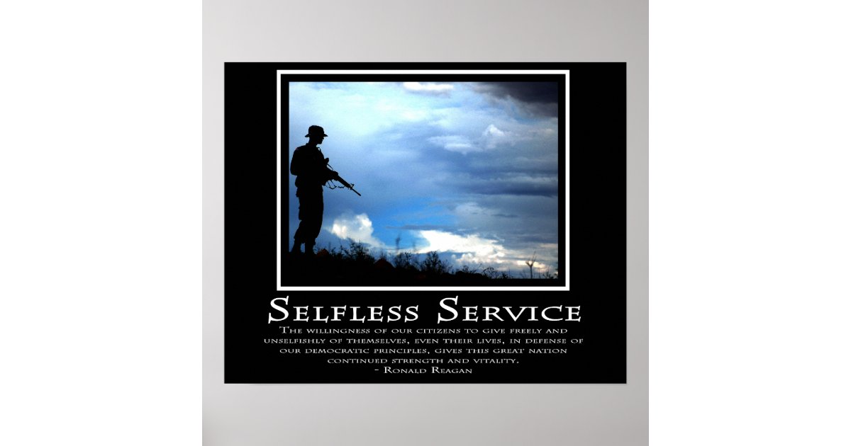 Selfless Service Poster | Zazzle