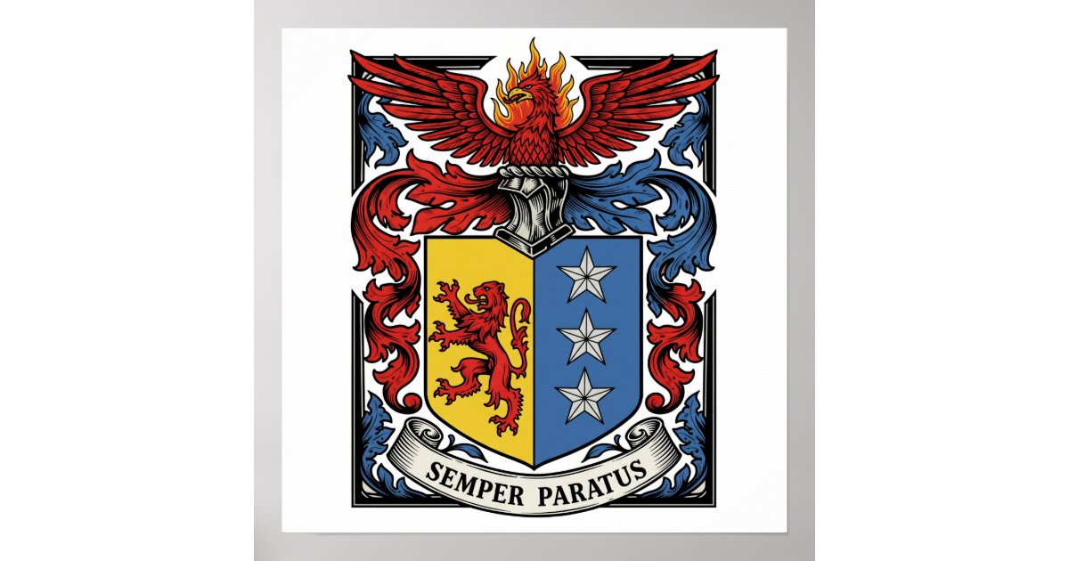 Semper Paratus Heraldic Coat of Arms Poster | Zazzle