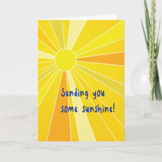 Sending you some sunshine Thinking of You Card | Zazzle.co.uk