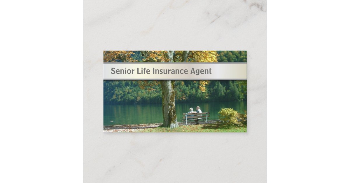Senior Life Insurance Agent Business Card | Zazzle