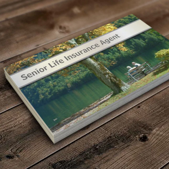 Senior Life Insurance Agent Business Card | Zazzle