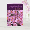 September Birth Flower - Aster Note Card | Zazzle