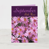 September Birth Flower - Aster Note Card | Zazzle