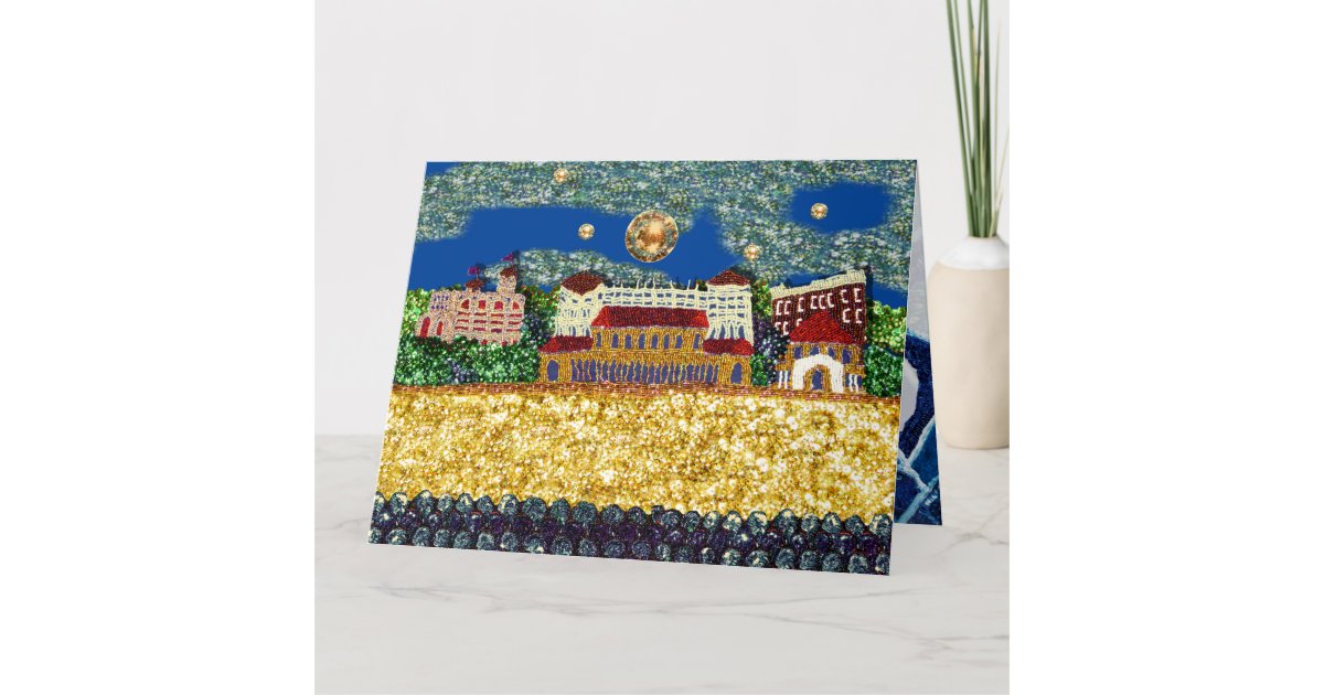 Sequin Art Birthday Card | Bondi Beach, Australia | Zazzle