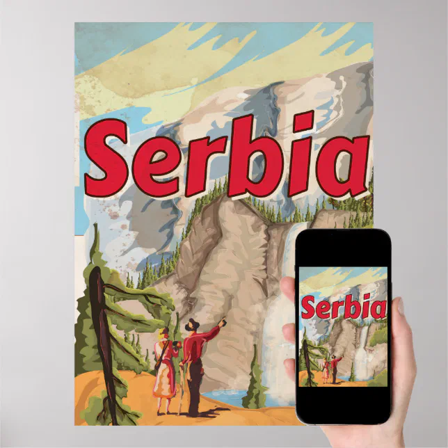 Serbia vintage Travel Poster | Zazzle