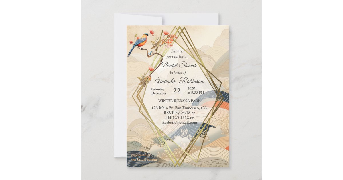 Serene Tranquillity Japanese theme Invitation | Zazzle