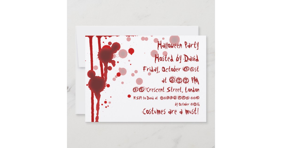 Serial Killer Halloween Party Invitation | Zazzle