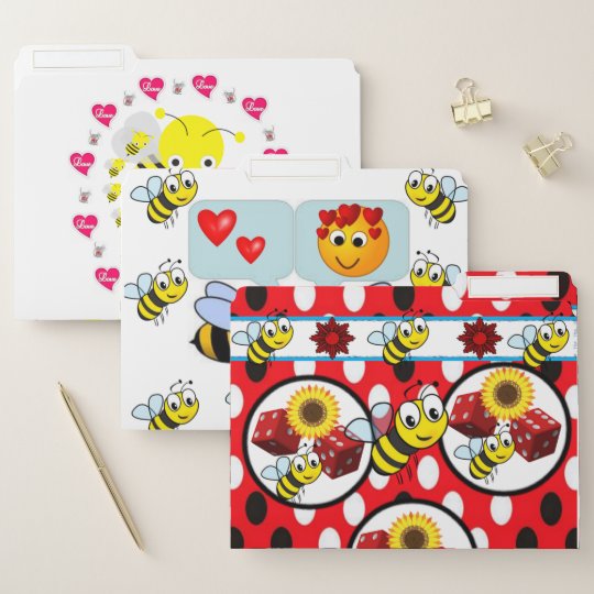 Set of File Folders Bee | Zazzle.co.uk