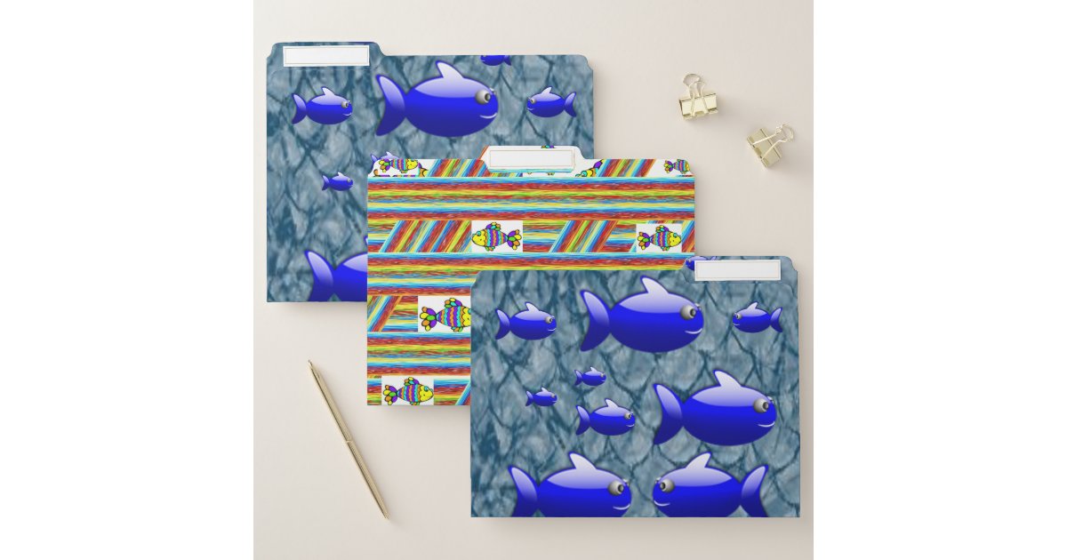 Set of File Folders Fish | Zazzle
