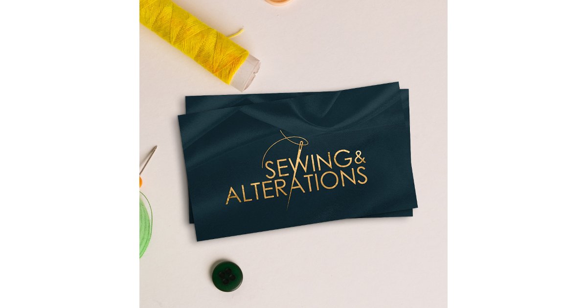 Sewing and Alterations - Line Art Business Card | Zazzle