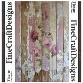 Shabby Chic Vintage Roses On Wood A2L Decoupage Tissue Paper | Zazzle