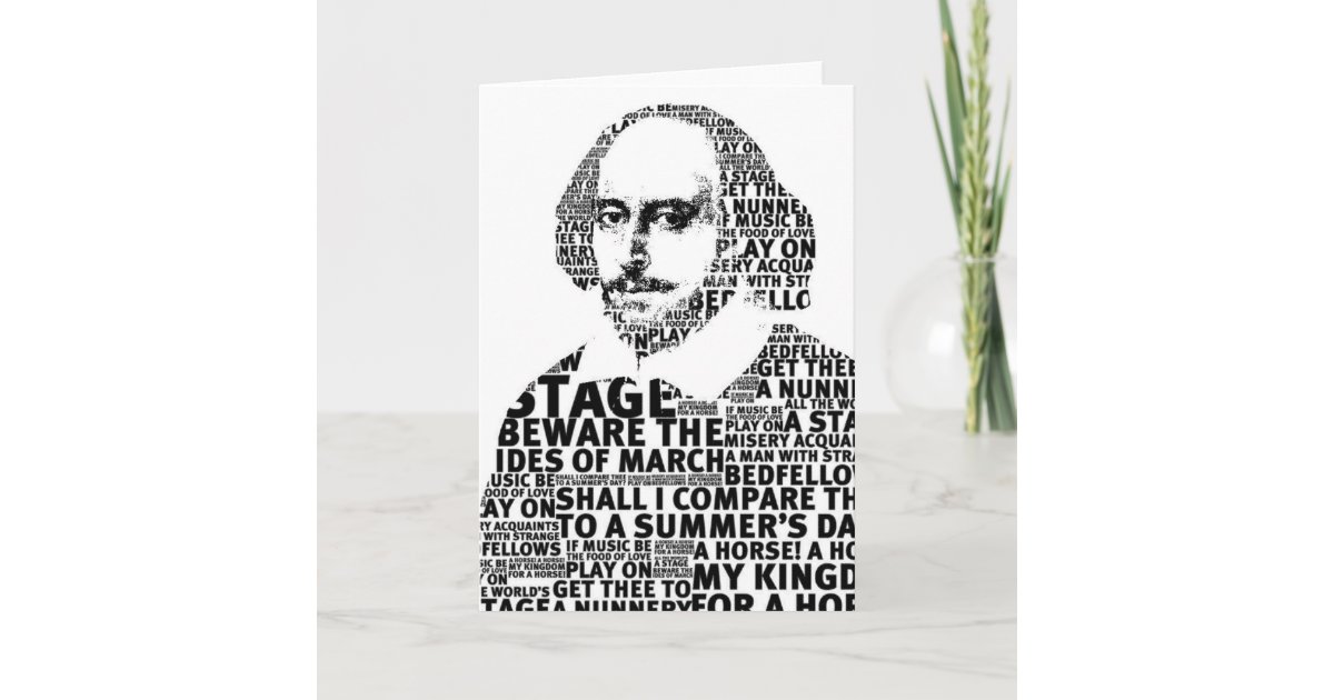 Shakespeare black text design card | Zazzle