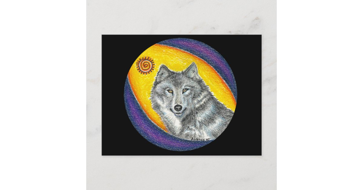 Shaman Healing Wolf Postcard | Zazzle