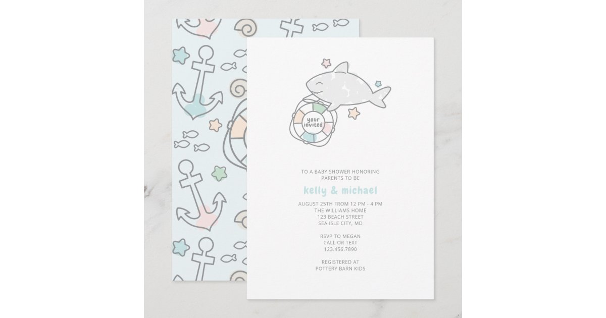 Shark Ahoy Invitation | Zazzle