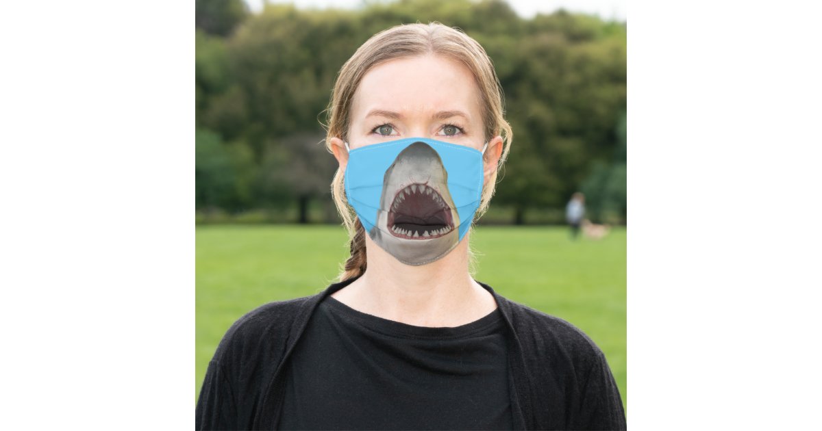 SHARK TEETH FACE MASK | Zazzle