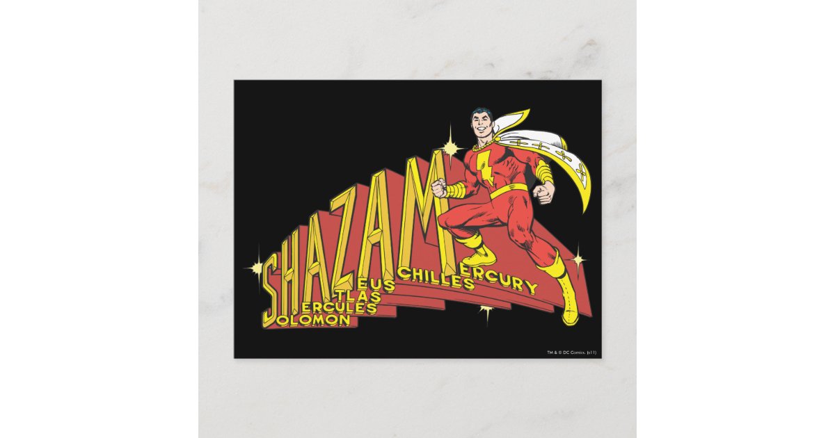 Shazam Acronym Postcard | Zazzle