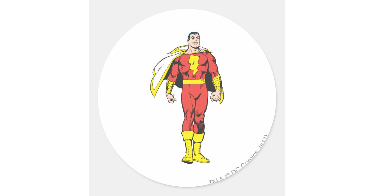 SHAZAM CLASSIC ROUND STICKER | Zazzle