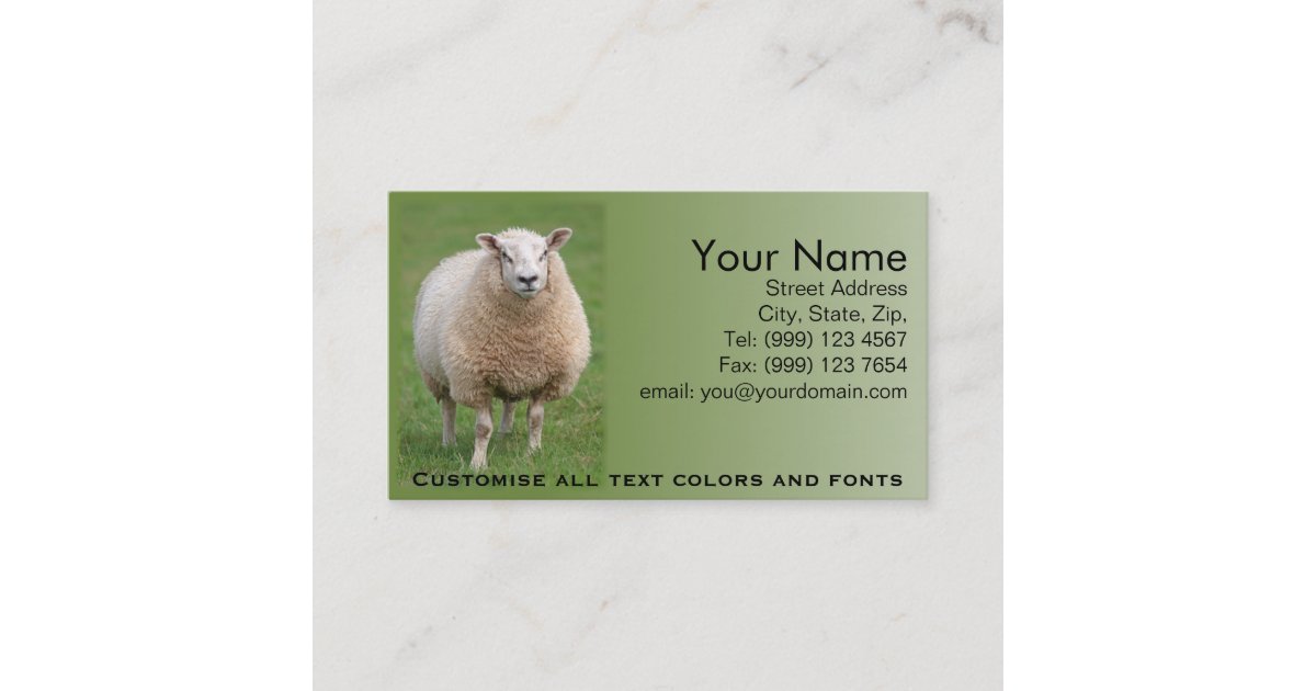 Sheep Business Card | Zazzle