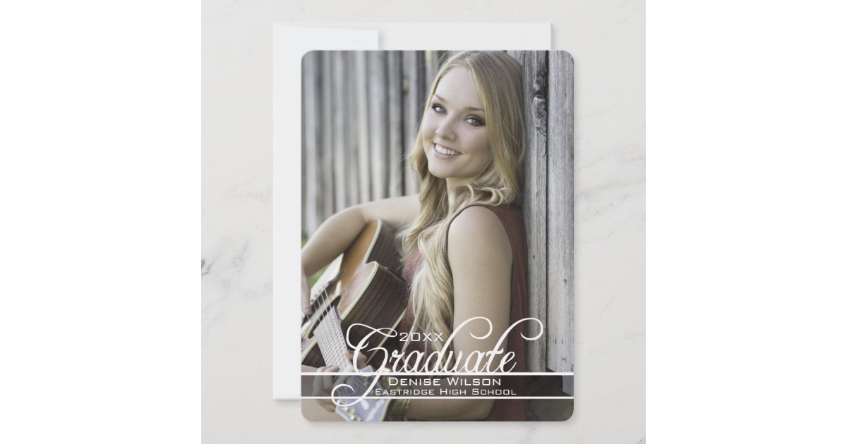 Sheer Graduation Invitation | Zazzle