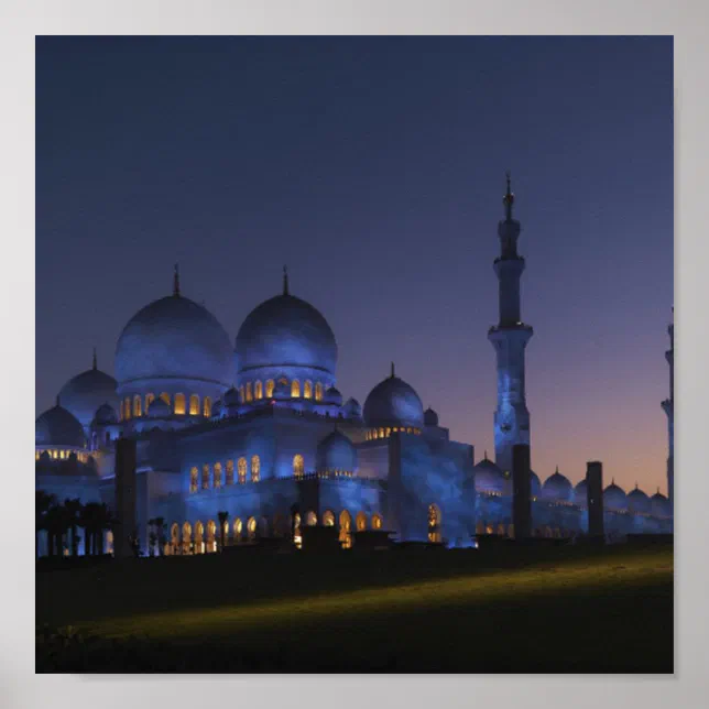 Sheikh Zayed Mosque Poster | Zazzle