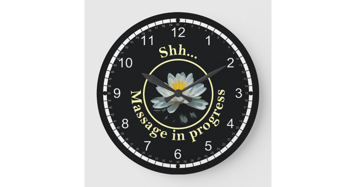 Shh...Treatment in Progress Large Clock | Zazzle