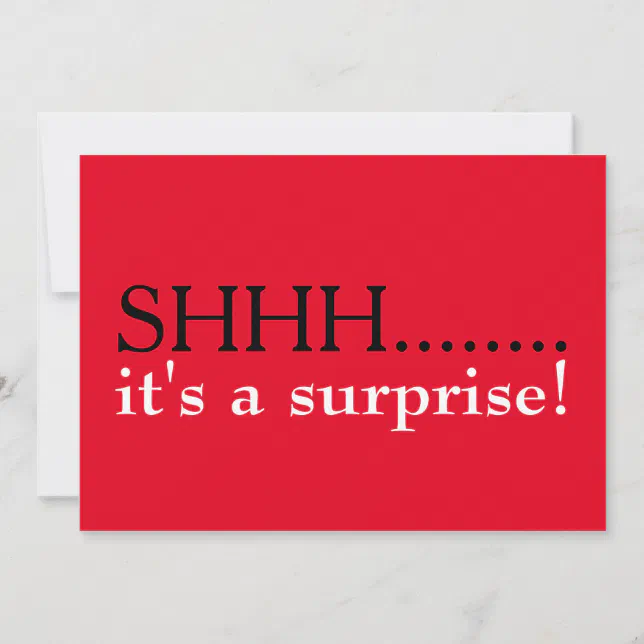 Shhh... It's a surprise 50th birthday party Invita Invitation | Zazzle