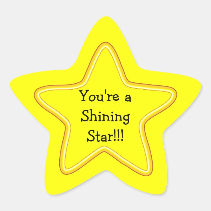Shining Star Star Sticker | Zazzle.co.uk