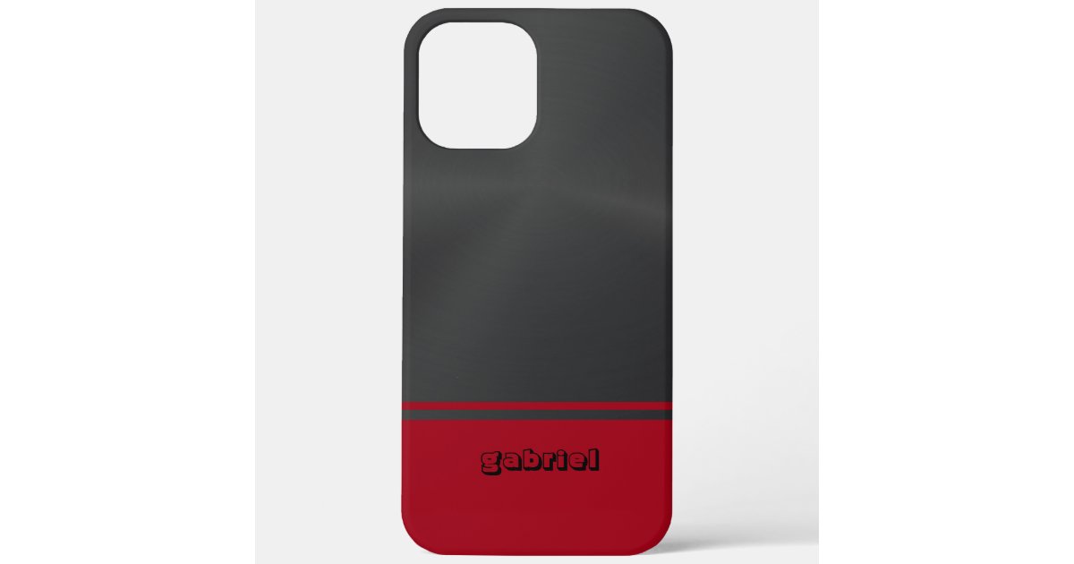 Shiny Metallic Black and Red Case-Mate iPhone Case | Zazzle