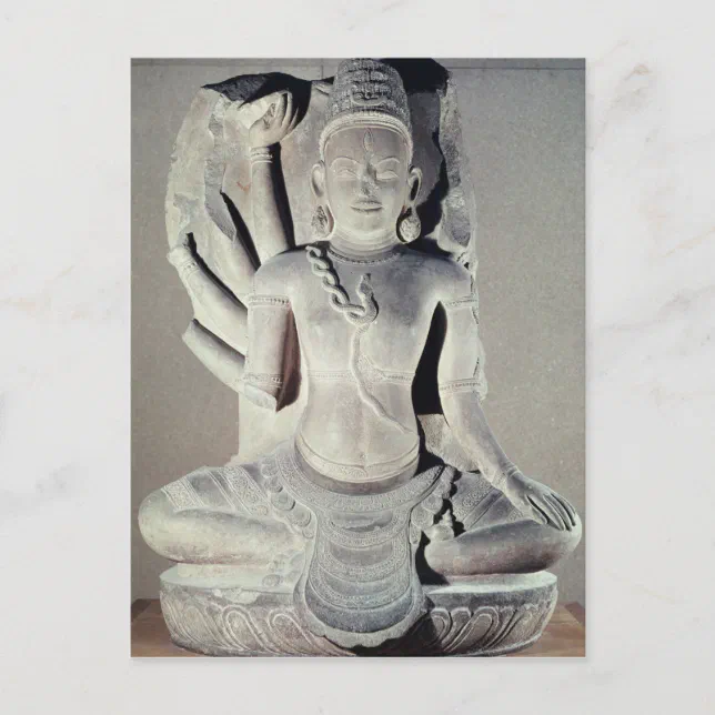 Shiva with ten arms, from Thap Banh It Temple, Postcard | Zazzle