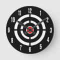 Shooting Archery Target Round Clock | Zazzle