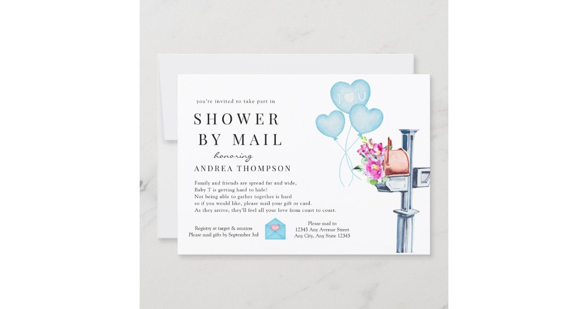 Shower by Mail Baby Shower Invitation | Zazzle Shower by Mail Baby Shower Invitation | Zazzle