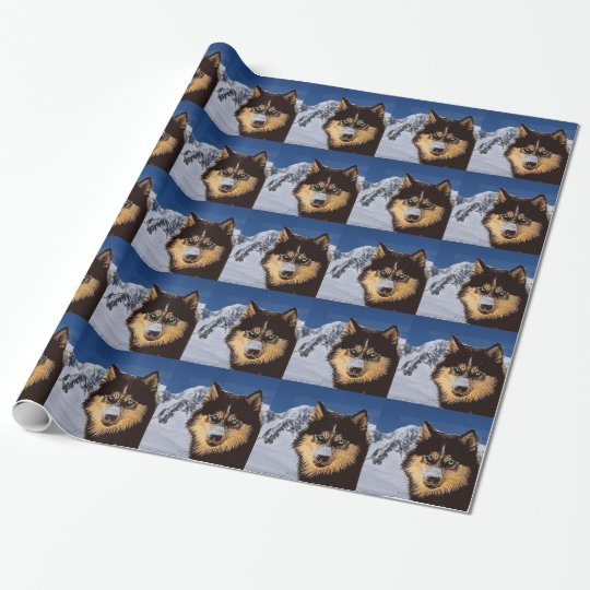 Siberian Husky Wrapping Paper | Zazzle.co.uk