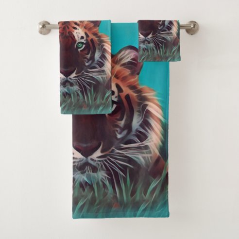 Tiger Bath Towels | Zazzle.co.uk