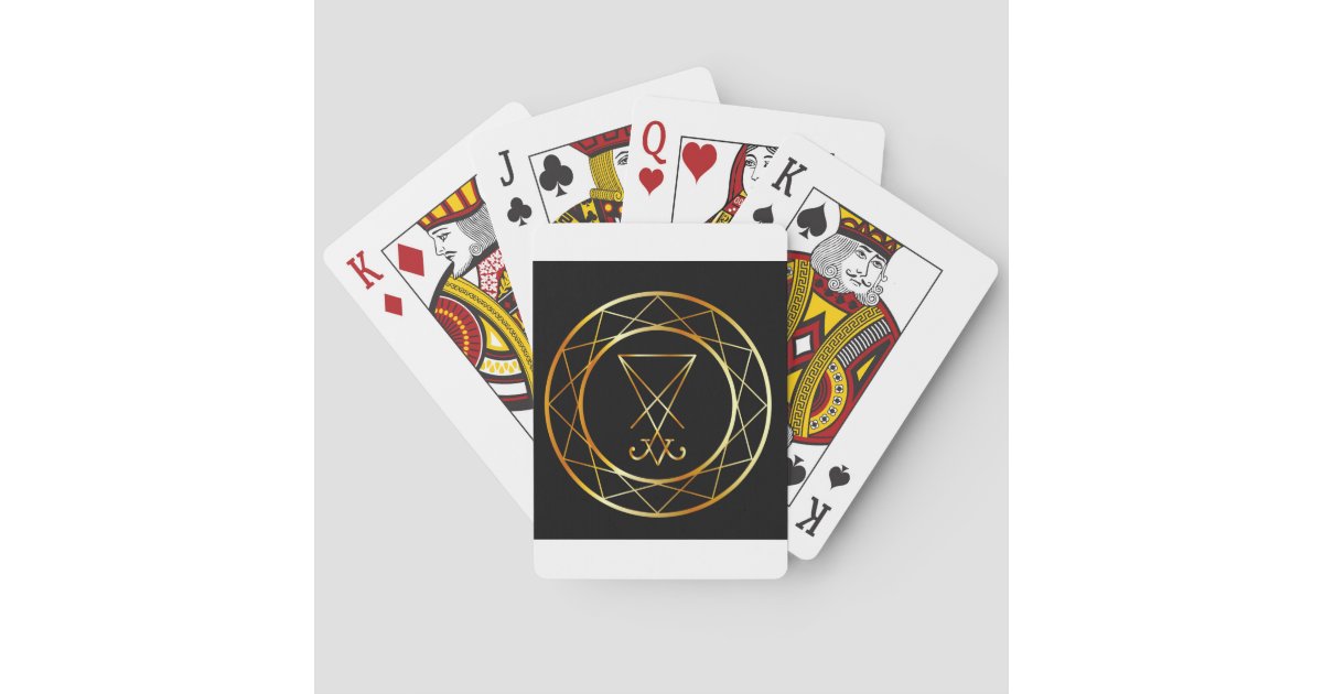 Sigil of Lucifer Playing Cards | Zazzle