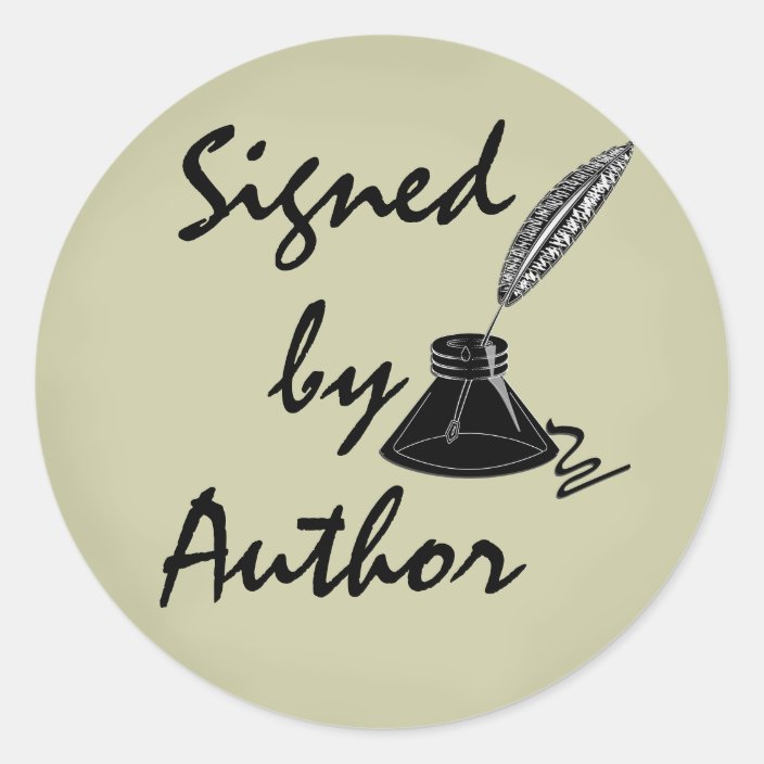 Signed by Author Stickers | Zazzle.co.uk