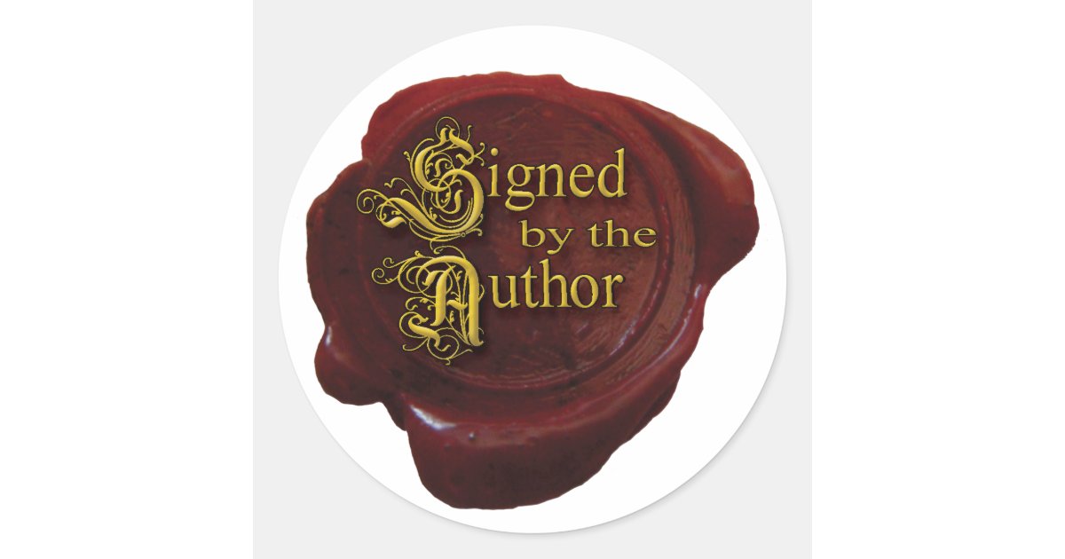 Signed by the Author Sticker | Zazzle