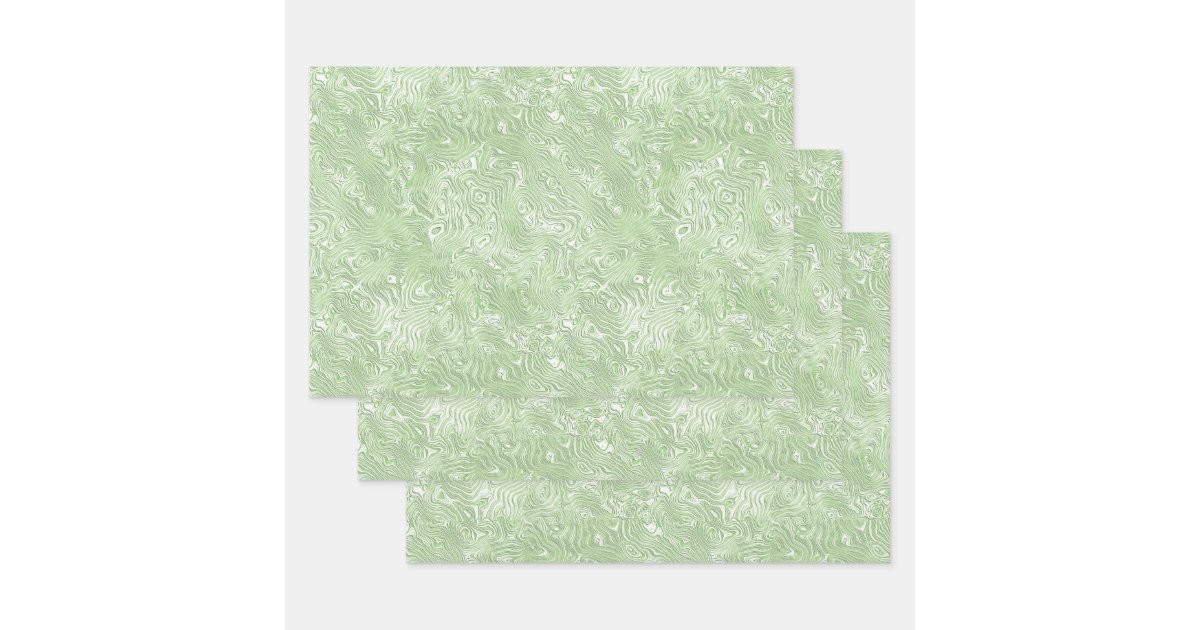 Silk Moire Small Pattern in Lime Green Wrapping Paper Sheet | Zazzle