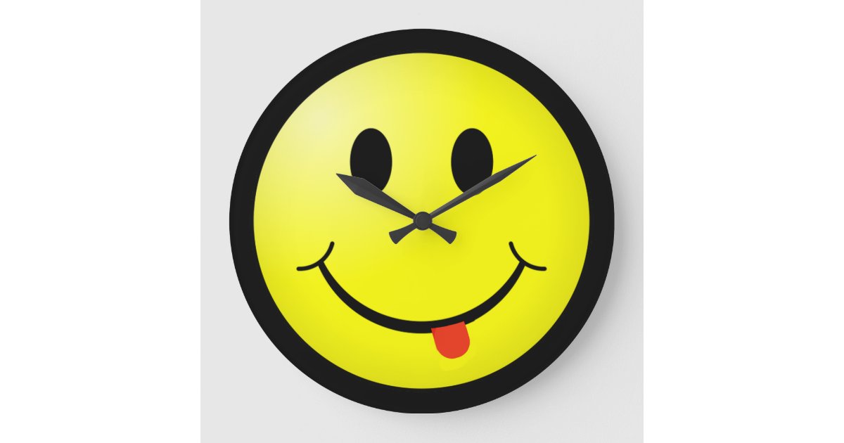 Silly Face Clock with tongue sticking out! | Zazzle