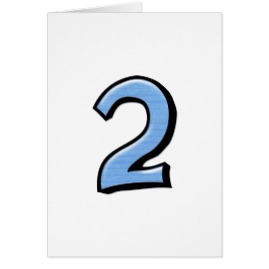 Silly Numbers 2 blue "You're My Number One" Card | Zazzle.co.uk