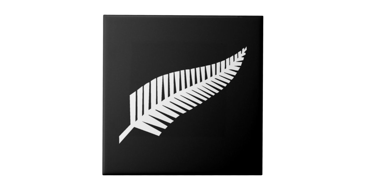 Silver Fern Flag of New Zealand Tile | Zazzle