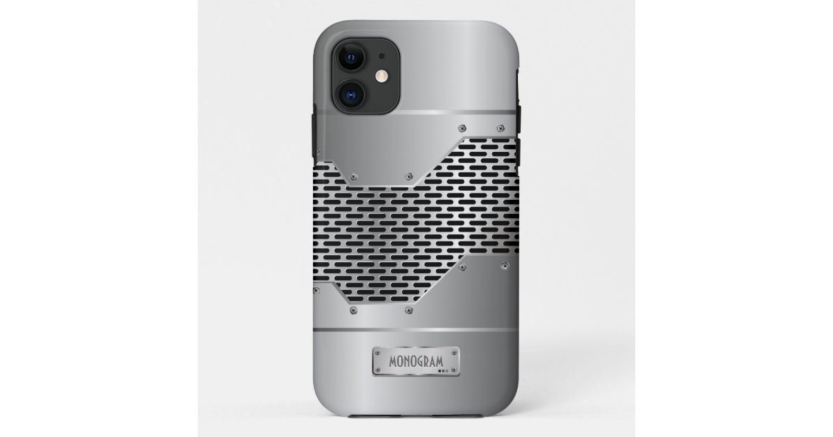 Silver Grey Shiny Metallic Look Pattern Case-Mate iPhone Case | Zazzle